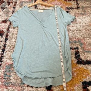 Anthropologie | Tops | Anthropologie Tla Light Blue Flower Button Tee ...